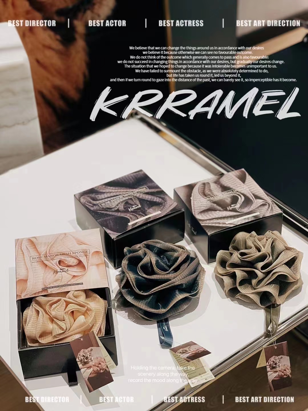 KRRAMEL BATH FLOWER SOFT MESH LACE FREE GIFT BOX – Miezora